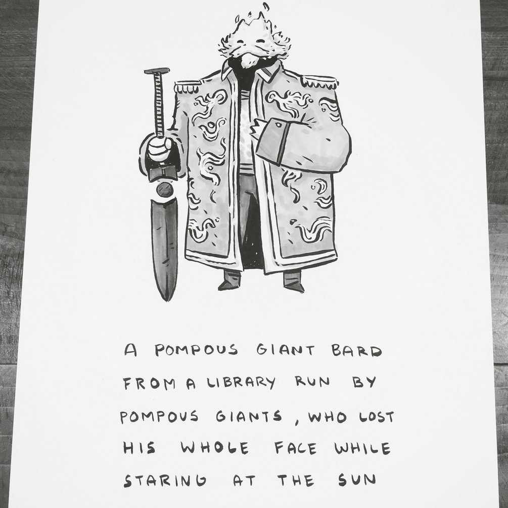 A Pompous Giant Bard - Original