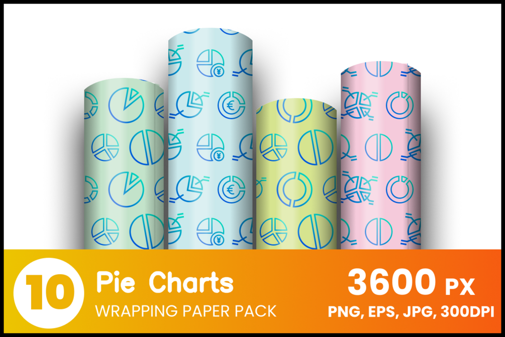 Pie Charts 10 Wrapping Paper