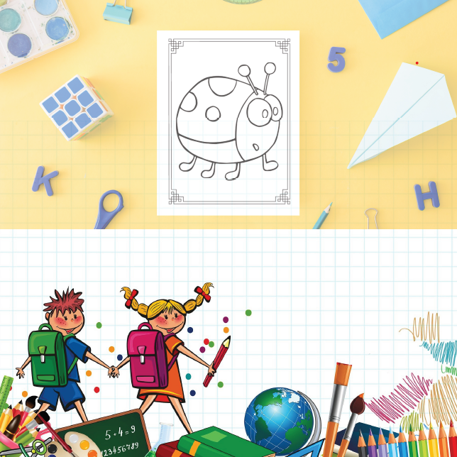coloring book notebook Back to School