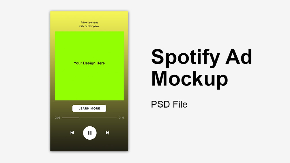 Spotify iPhoneX Mockup