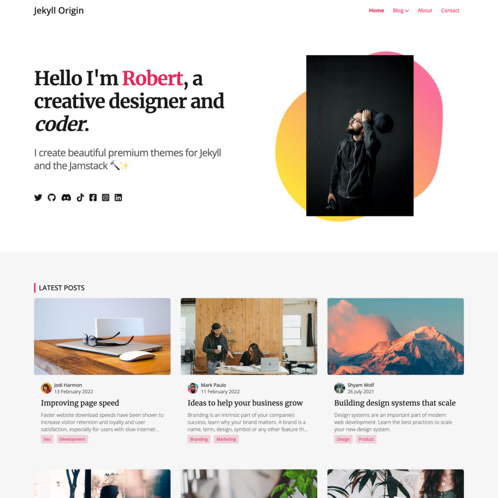 Jekyll Origin - Premium Jekyll Theme
