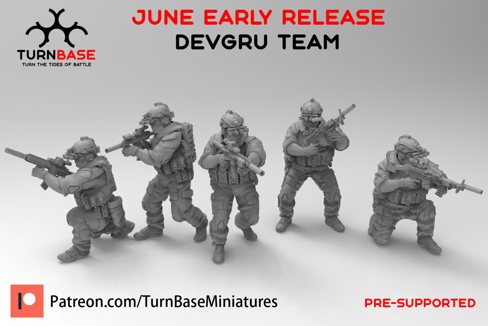 TurnBase Miniatures: Wargames- DEVGRU Set (June patreon release)