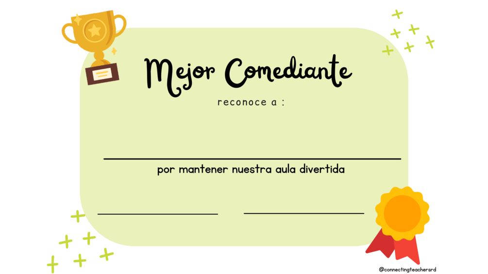 Certificados de fin de año escolar