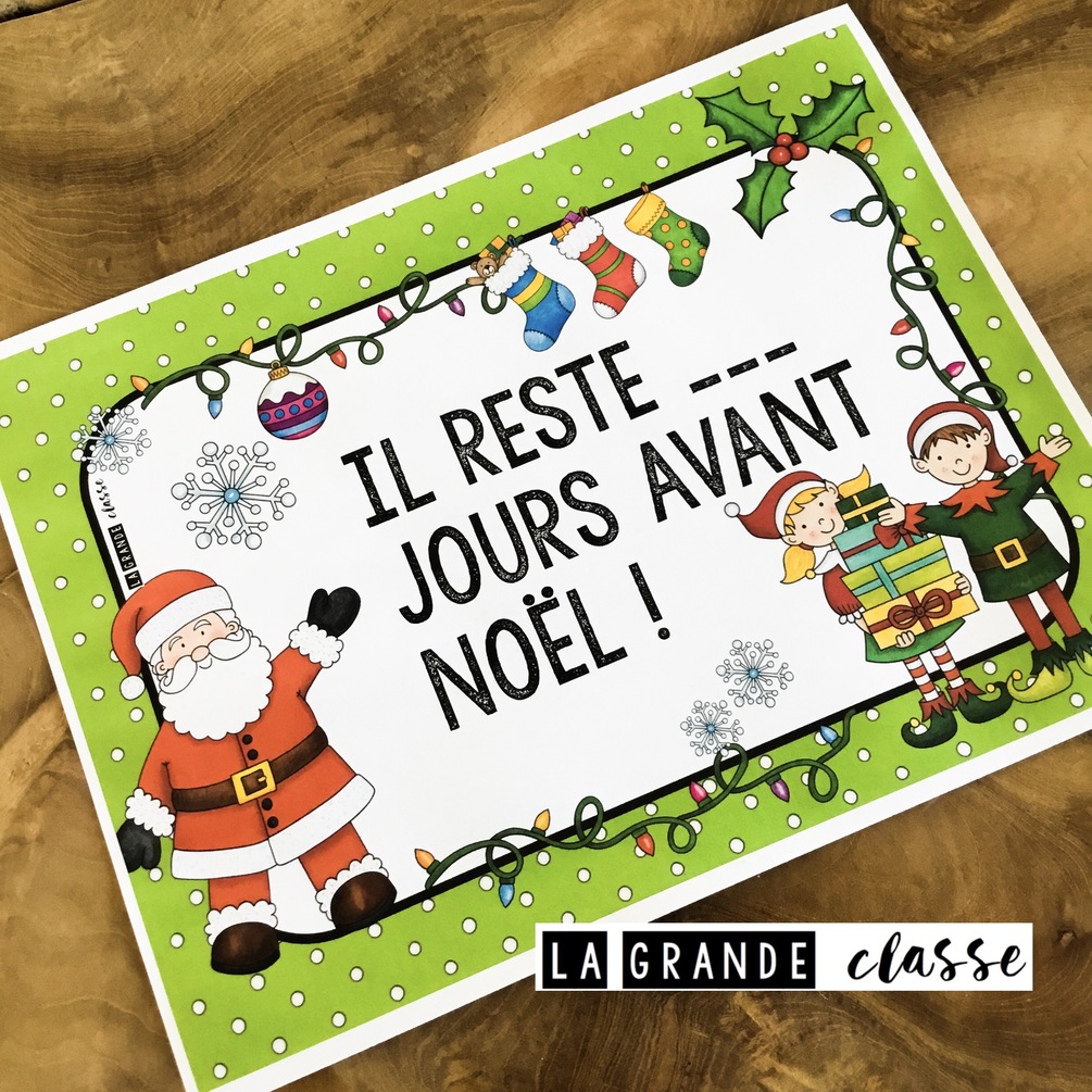 Affiche décompte Noël