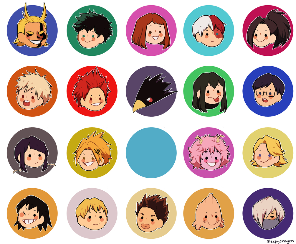 BOKU NO HERO CHIBI HEAD WALLPAPER JPG.