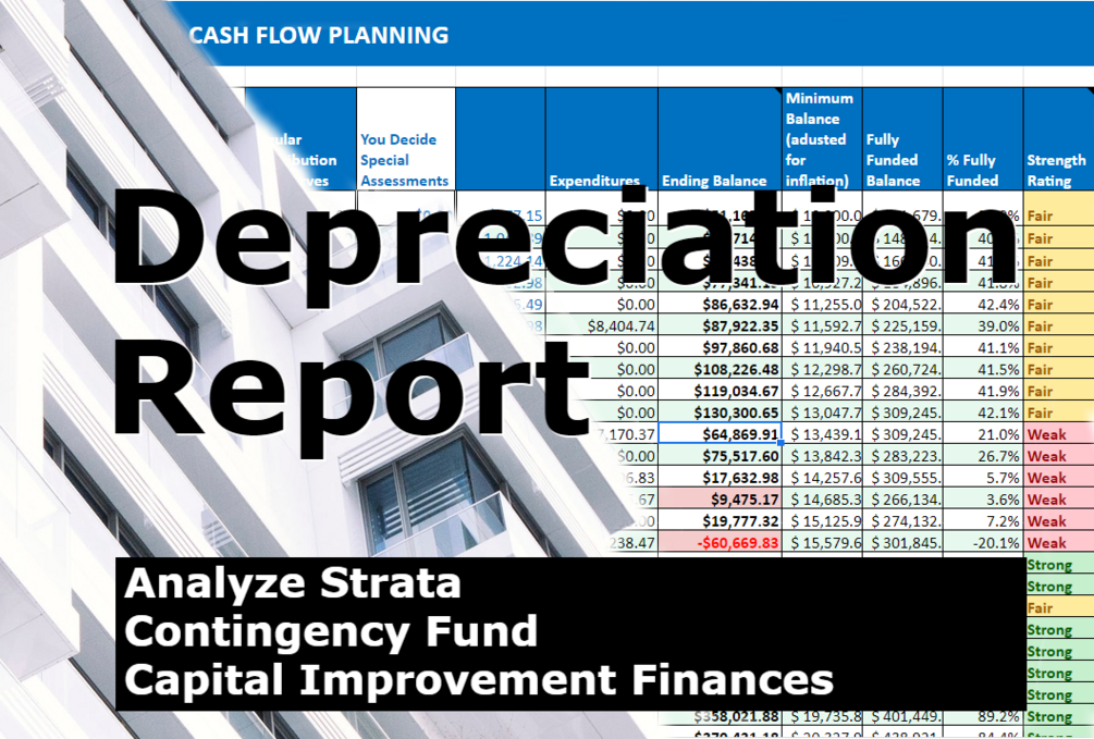 Depreciation Report Creator for Stratas, Condos, Apartments, Co-ops, HOAs