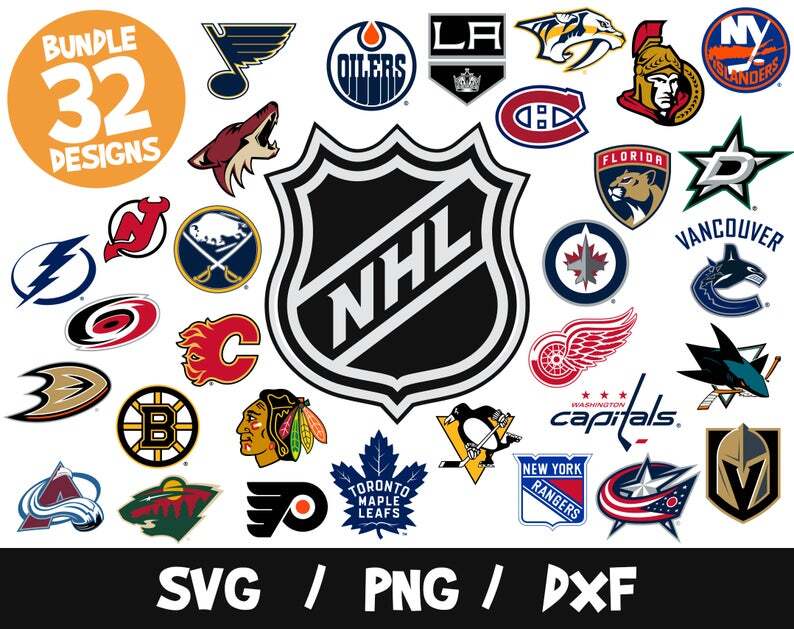 NHL Hockey Teams Logos Bundle, NHL Hockey Clipart, Nhl Svg Files Nhl ...