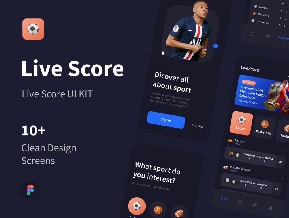 Live Score UI KIT [FREEBIES] 🔥