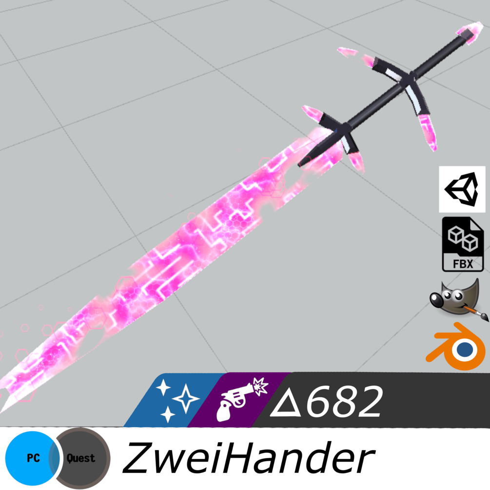 ZweiHander - Cyber Two Handed Sword - VRChat