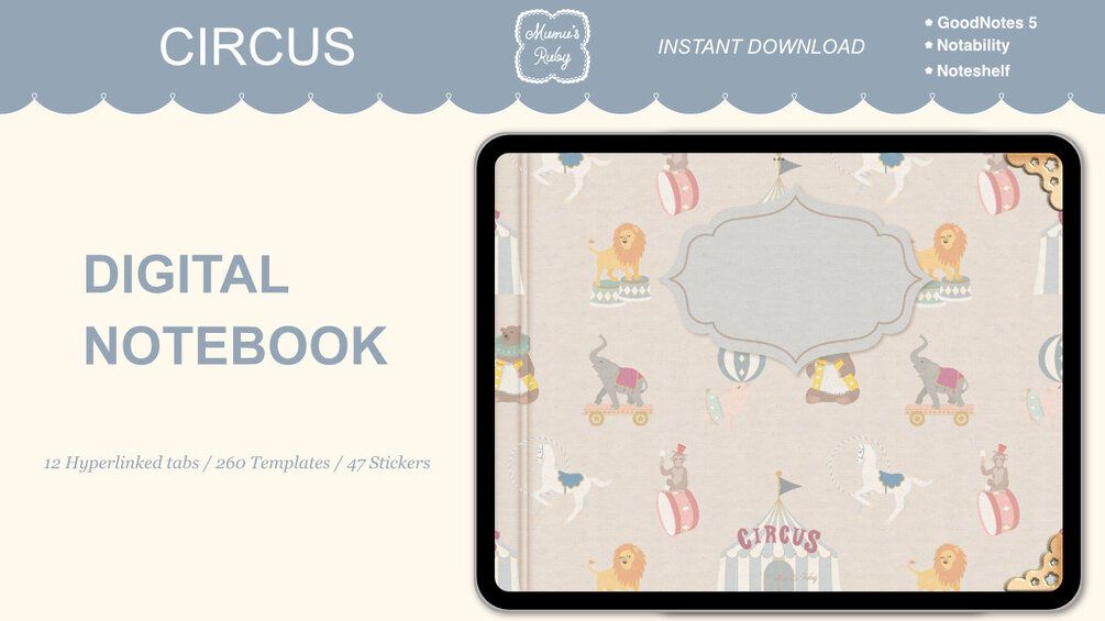Digital Notebook『Circus』Horizontal