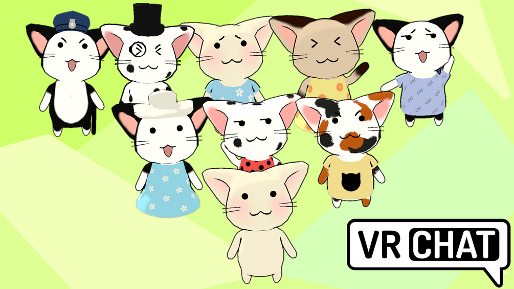 Chibi cat avatar collection (VRchat)