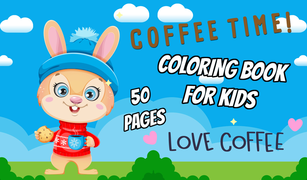 Coffee Animals Coloring Book For Kids