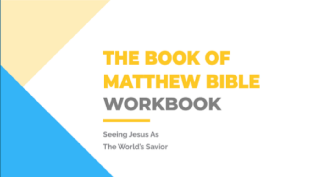 Book Of Matthew Bible Workbook