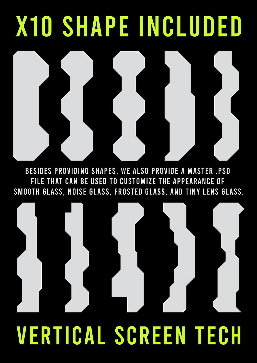 Vertical Screen Tech Vol.1 Shapes + Glass Effect