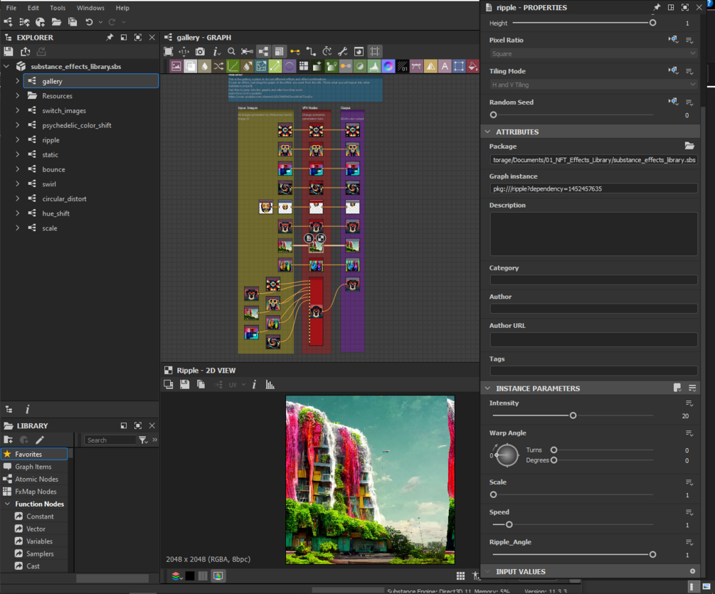 Substance Designer Animated VFX Library
