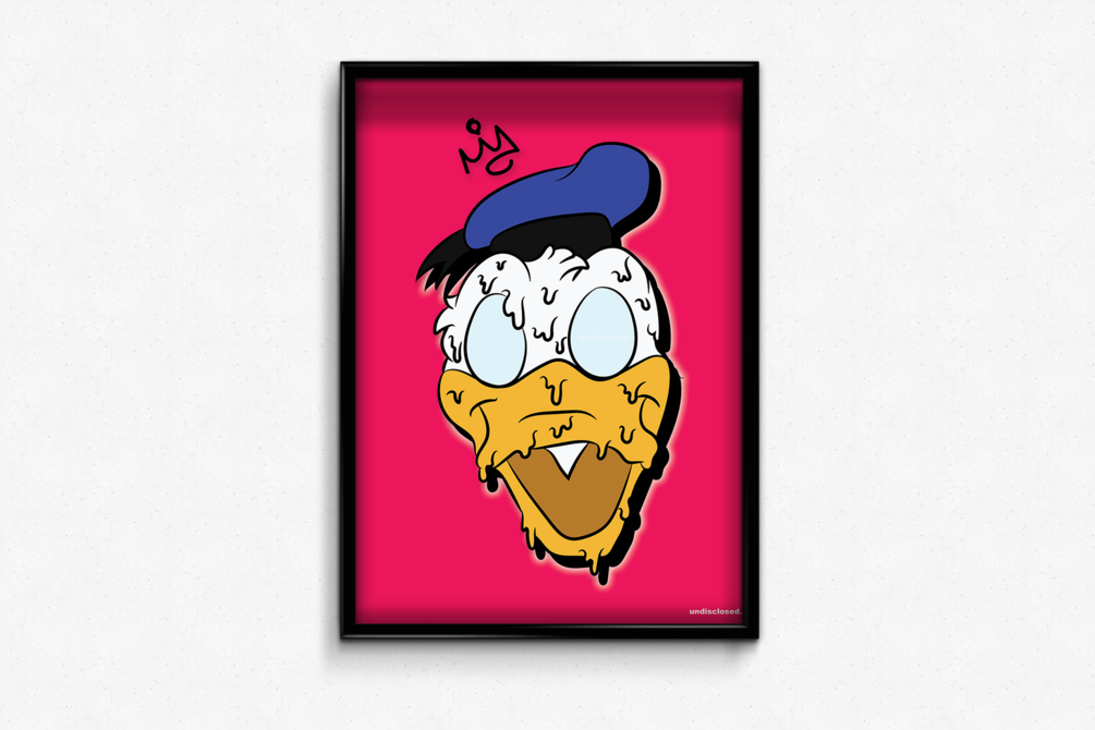 Drippy Donald Duck Poster