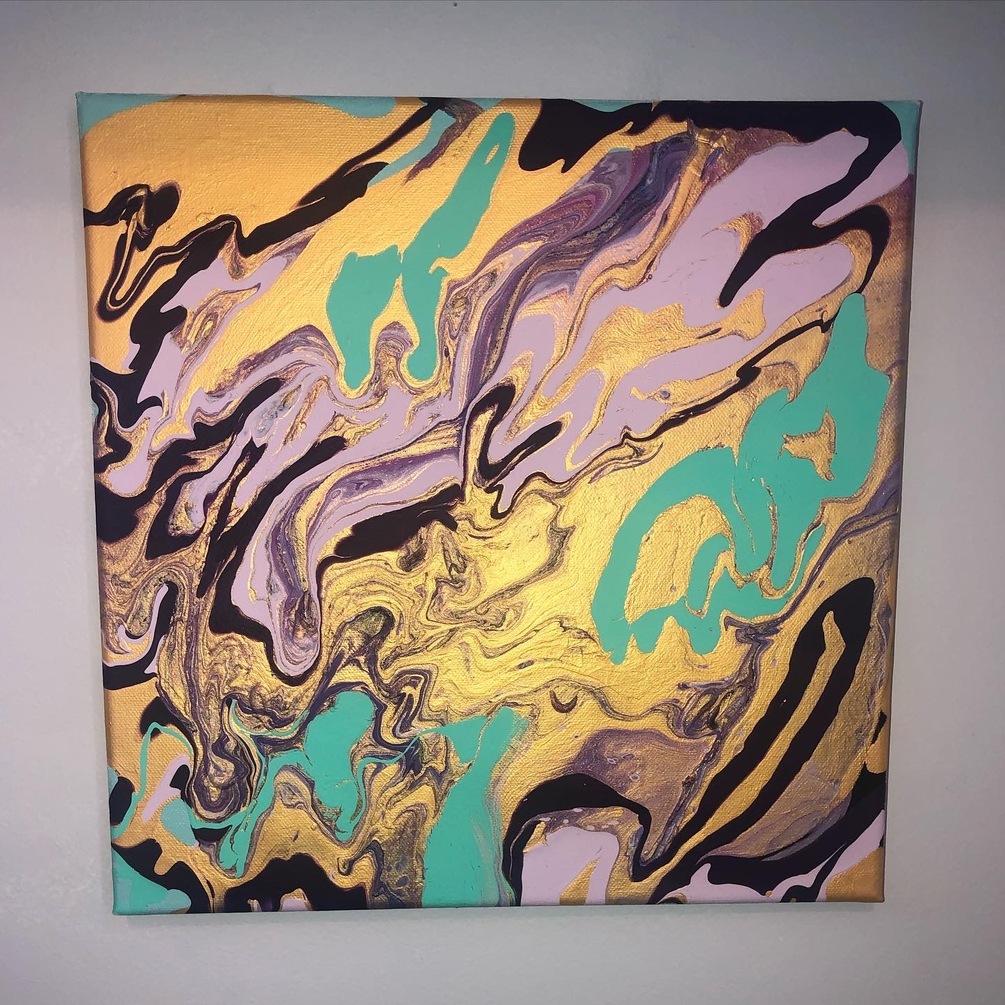 “Jasmine” abstract art 12x12