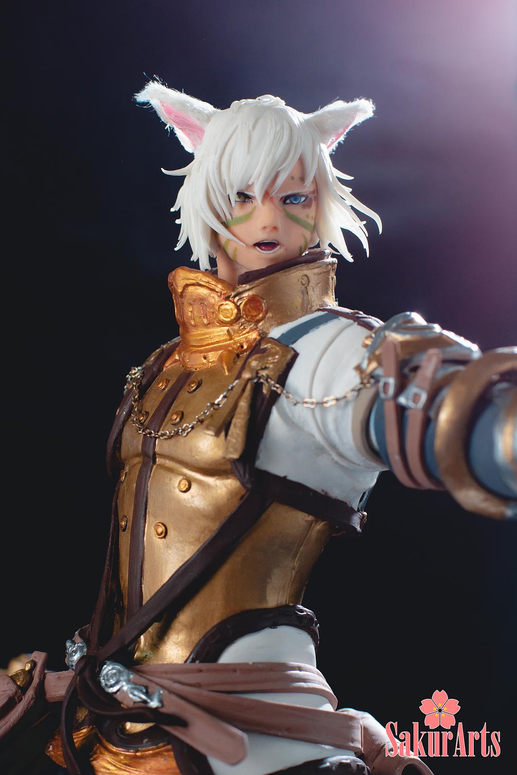 Video Process Miqo'te Final Fantasy XIV Fanart Figure