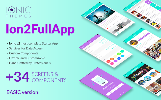 Ion2FullApp - Ionic 3 Starter App Template