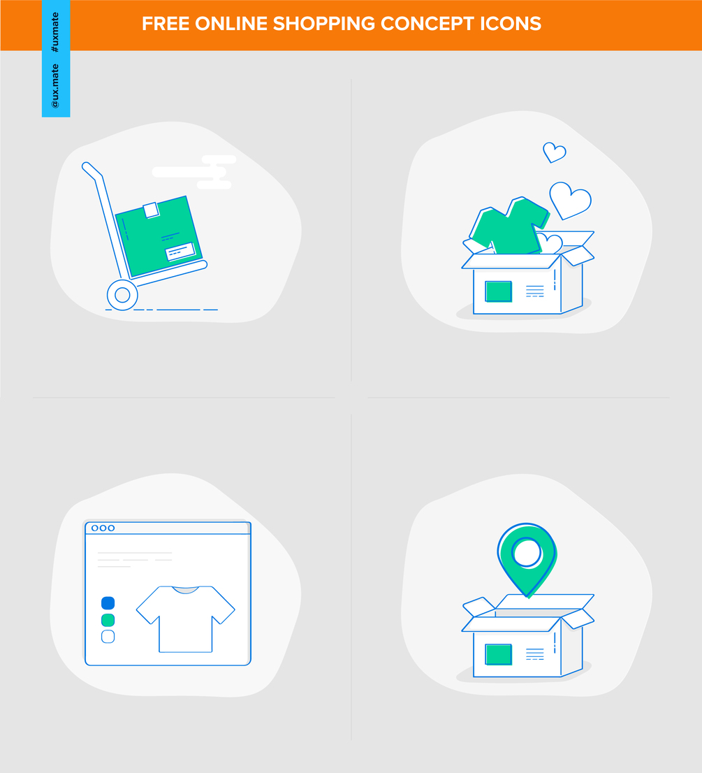 FREE Online Shopping Concept Icons