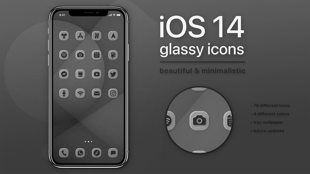 iOS 14 glassy icons