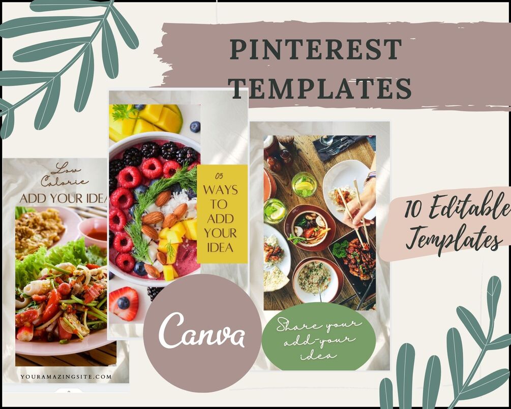 Pinterest Pin Editable Templates