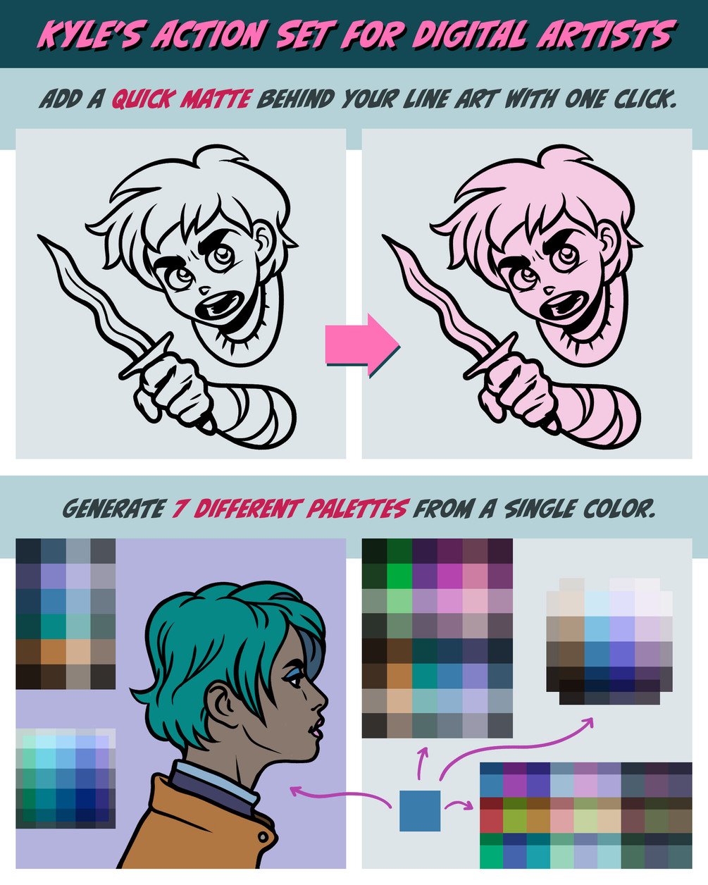 Kyle's Photoshop Action Set for Artists