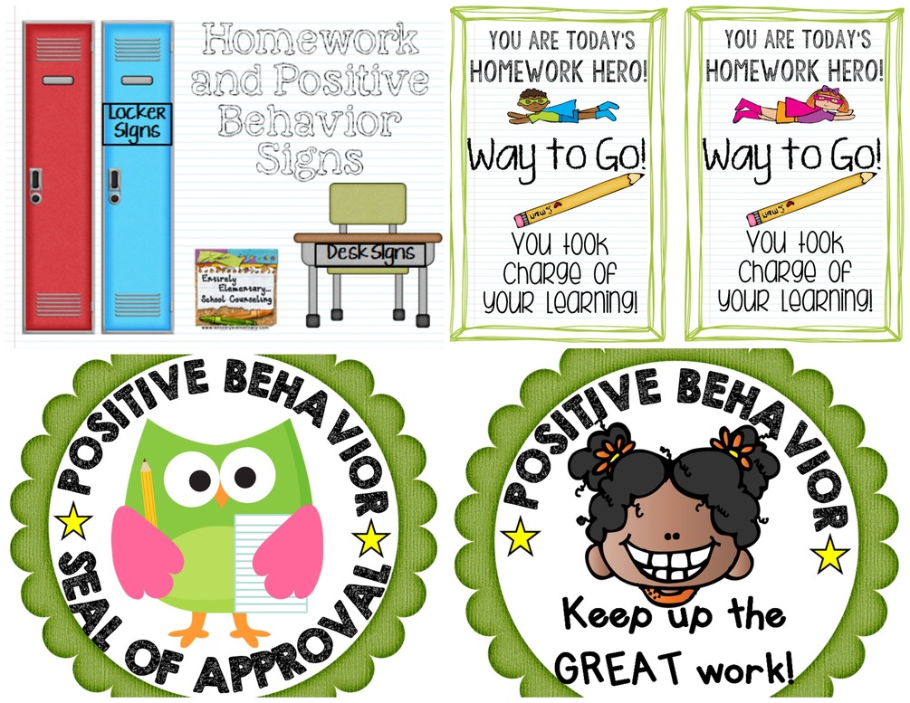 Homework and Positive Behavior Signs