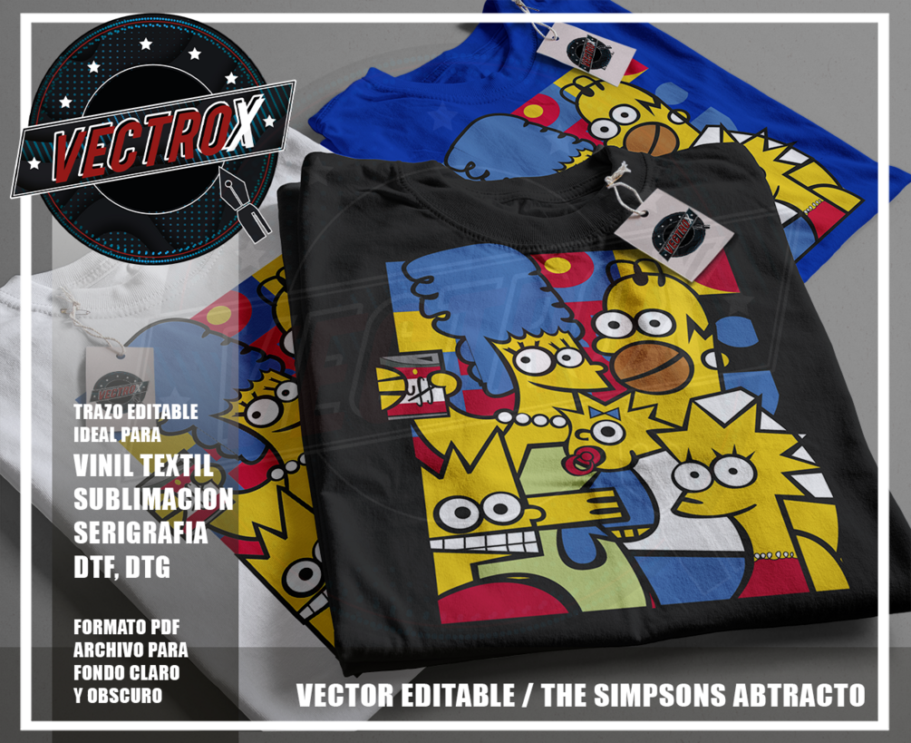 Vector Editable - The Simpsons Abstracto