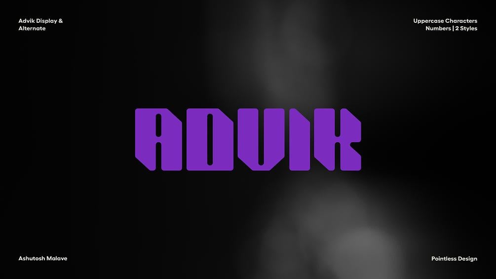ADVIK typeface