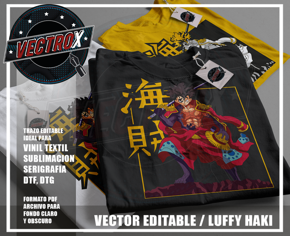 Vector Editable - Luffy Haki