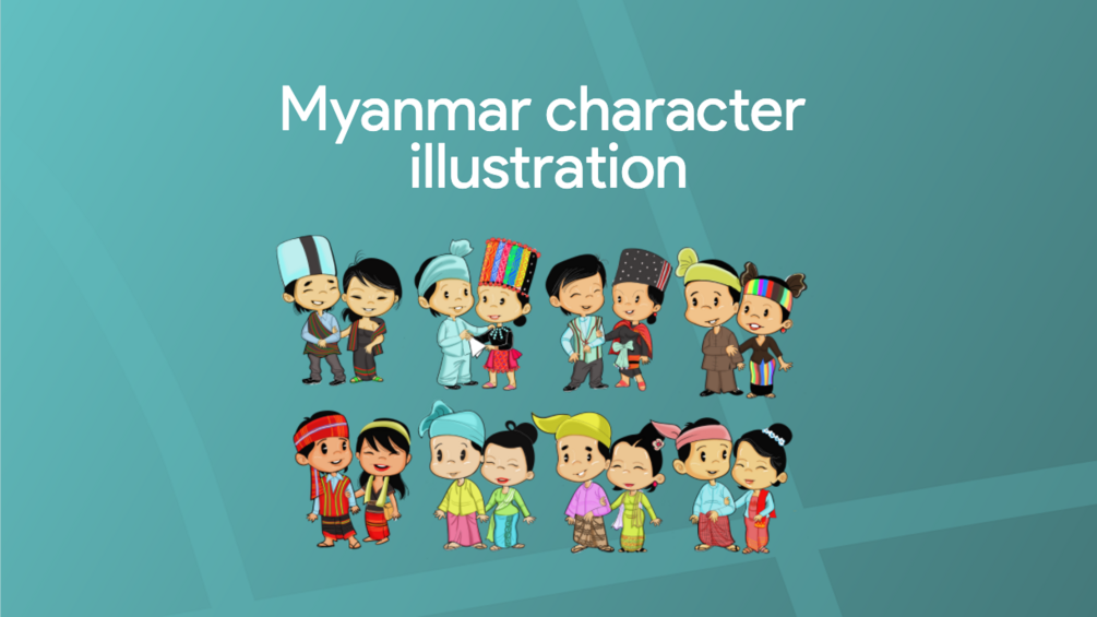 Myanmar Union Day Illustration