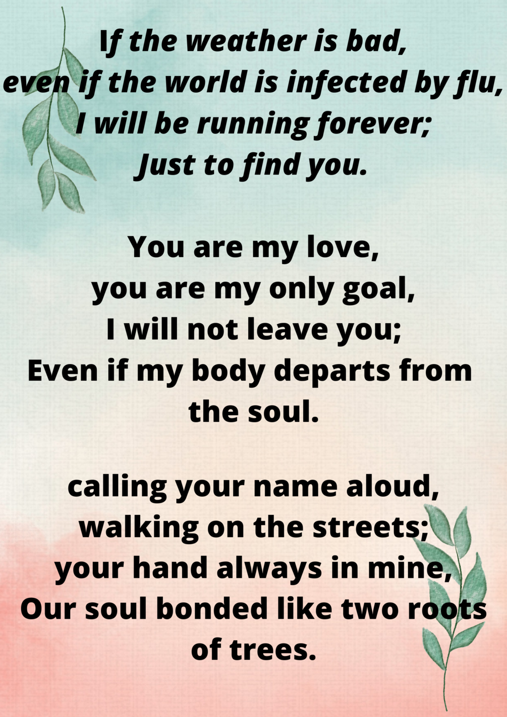For You A Romantic Poem 