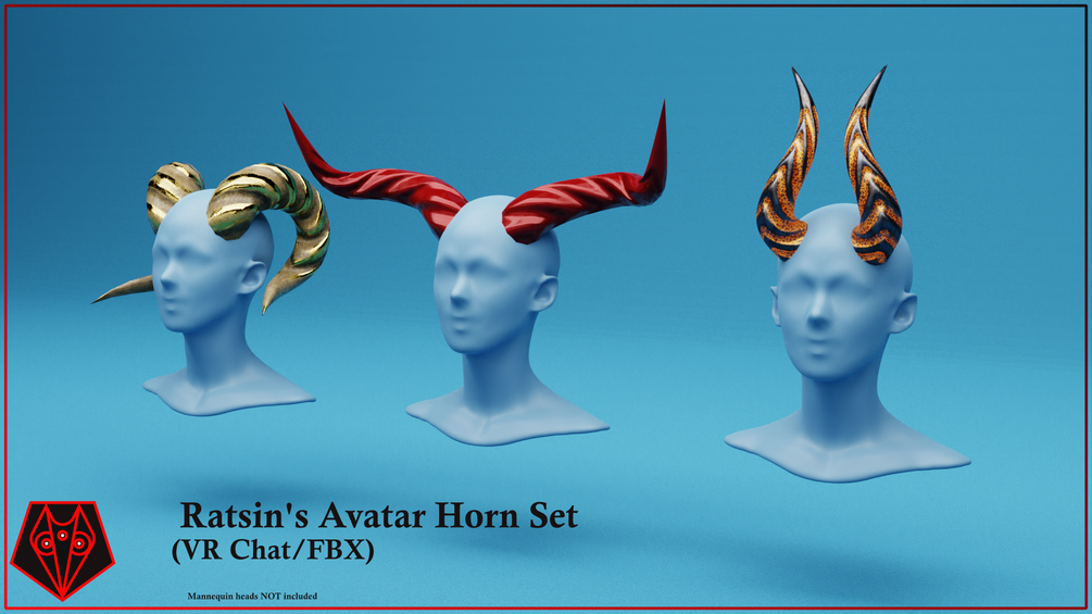Ratsin's Avatar Horn Set (VRChat/FBX)