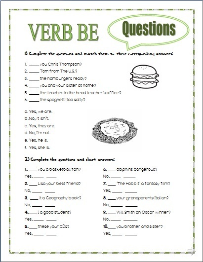 Verb Be interrogative form