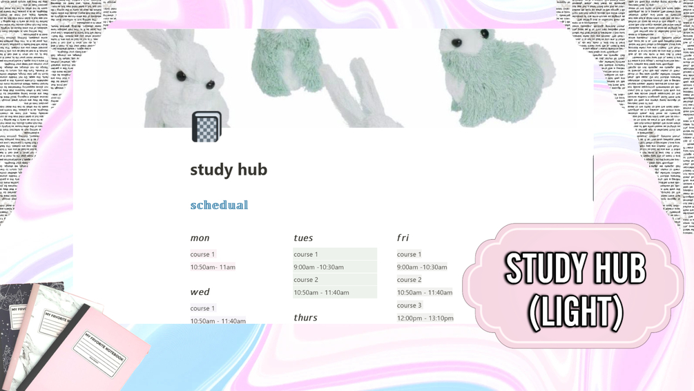 STUDY HUB tamplate for notion