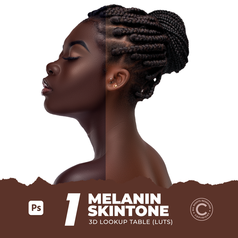 1 Melanin Color Grading Skin-tone 3D LUTs | Adobe Photoshop
