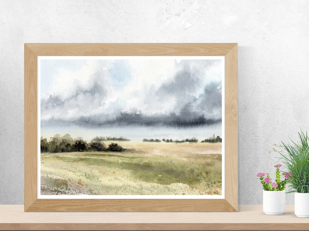 Minimalist landscape print