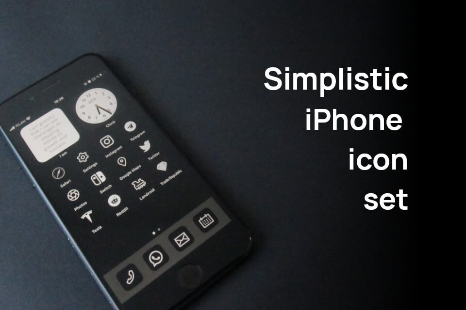 Simplistic iPhone app icon set