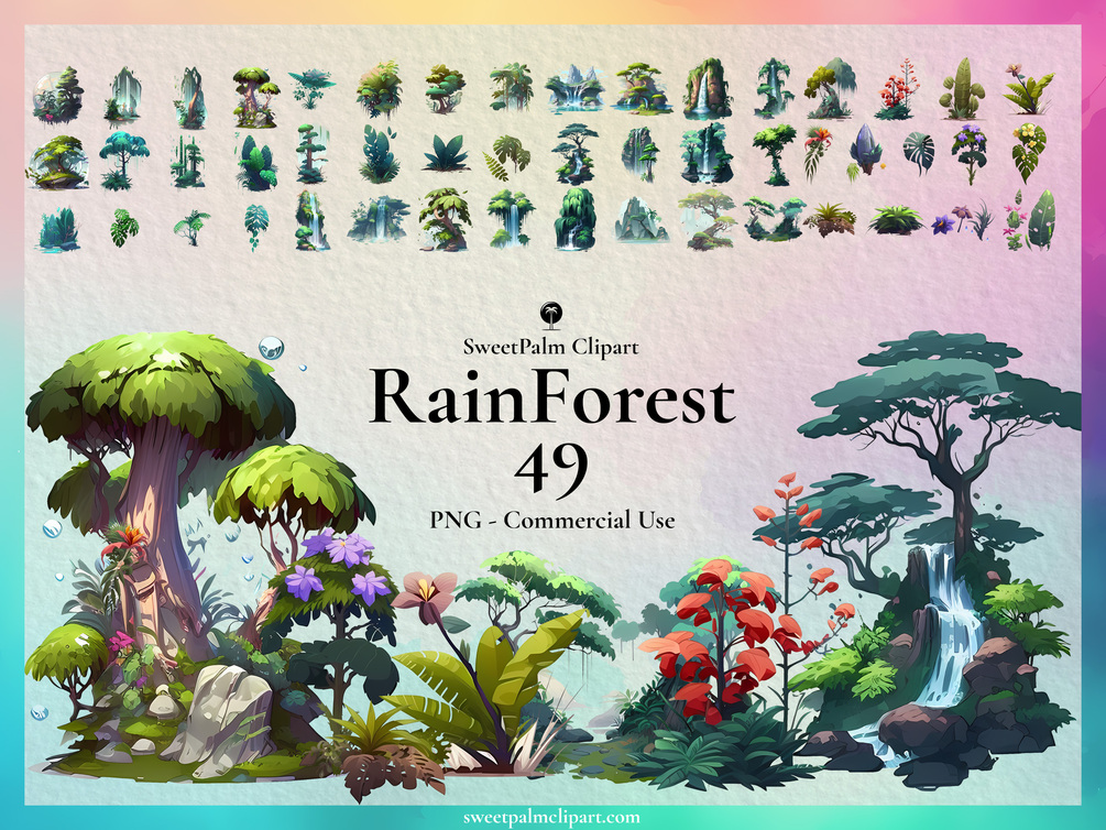 49 PNG Cartoon Mythical Rainforest Clipart, Enchanting Rainforest ...