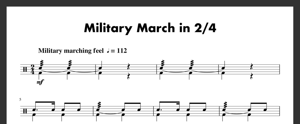 Military March in 2/4