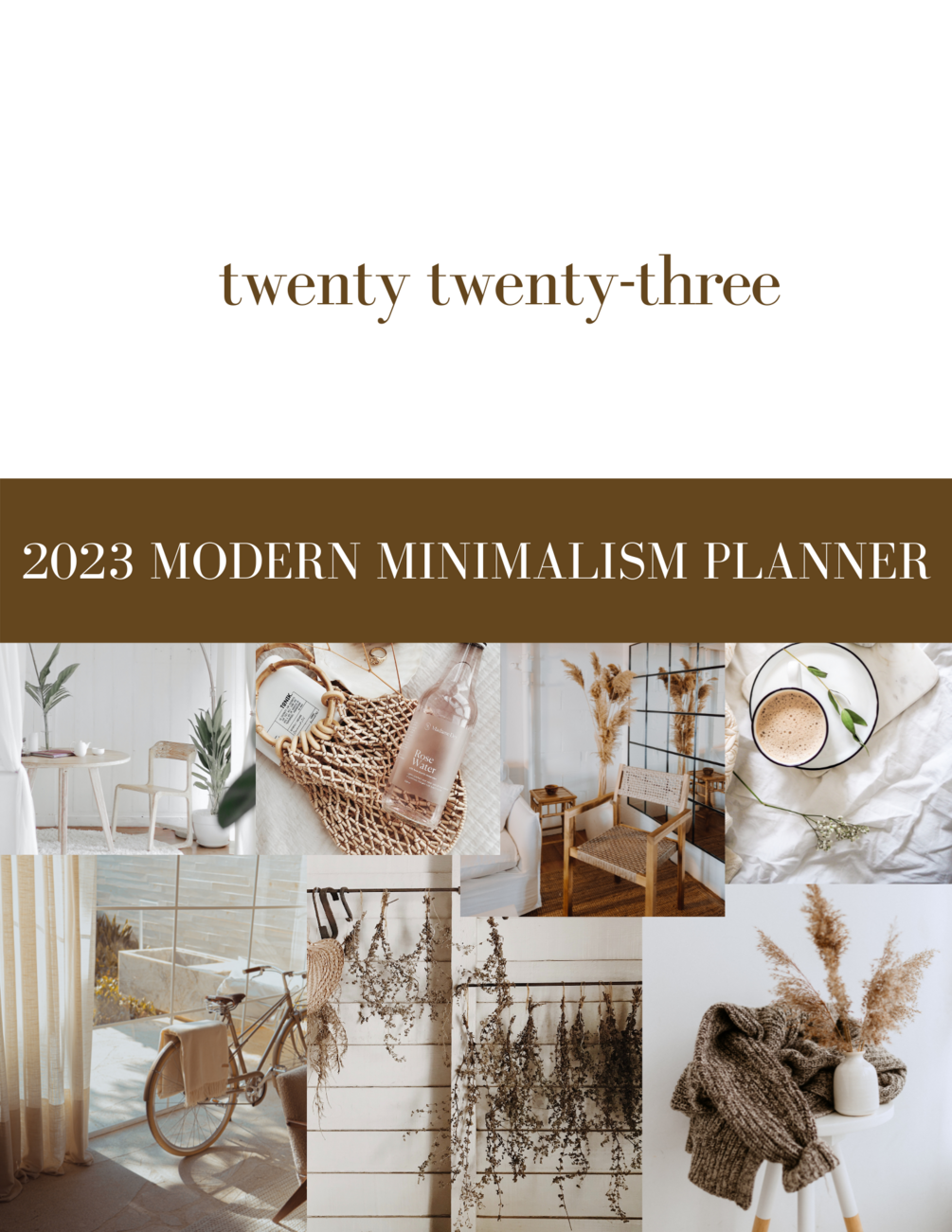 Premium 2023 Modern Minimalism Digital Planner (Portrait Mode)