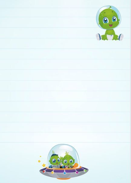 Space & Aliens Letter Writing Set | Lined Letter Writing Paper ...
