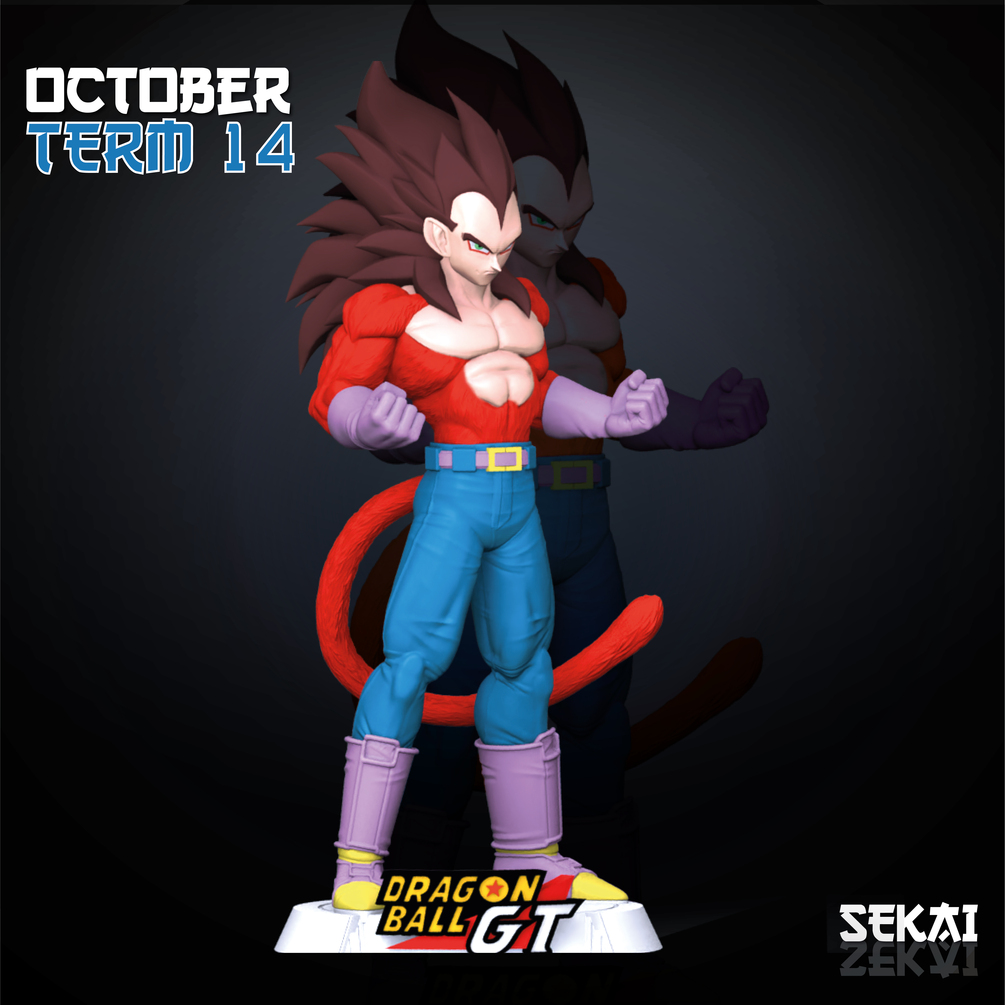 Vegeta SSJ4 Sculpture - Sekai 3D Models - Tested and Ready for 3D printing