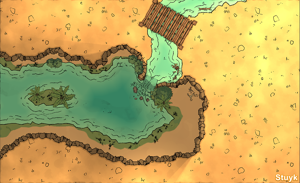 Battle Map - Desert Crossing - 1920 x 1080