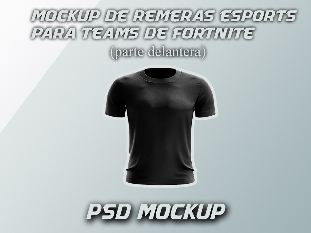 Mockup de remera esports para diseñar tus propias remeras