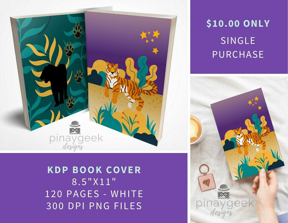 8.5"x11" Friendly Tiger King KDP Book Cover - 120 Pages White - FULL ...