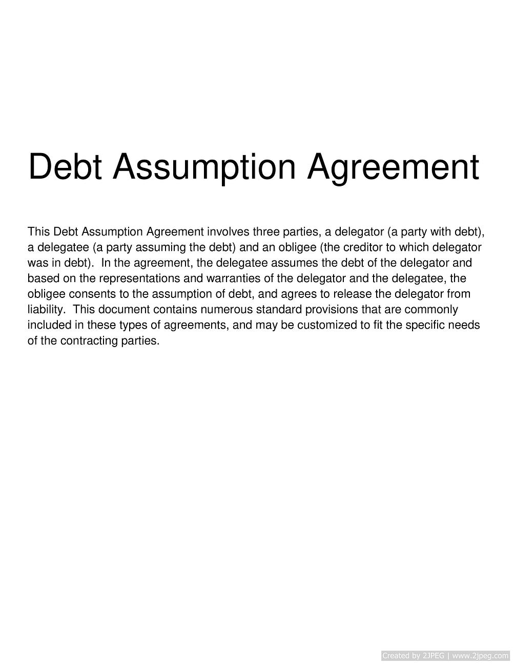 Debt Assumption Agreement