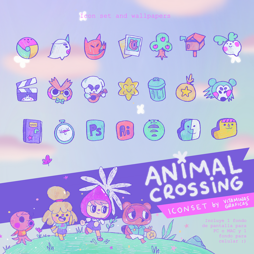 Animal Crossing Icon set / Wallpapers