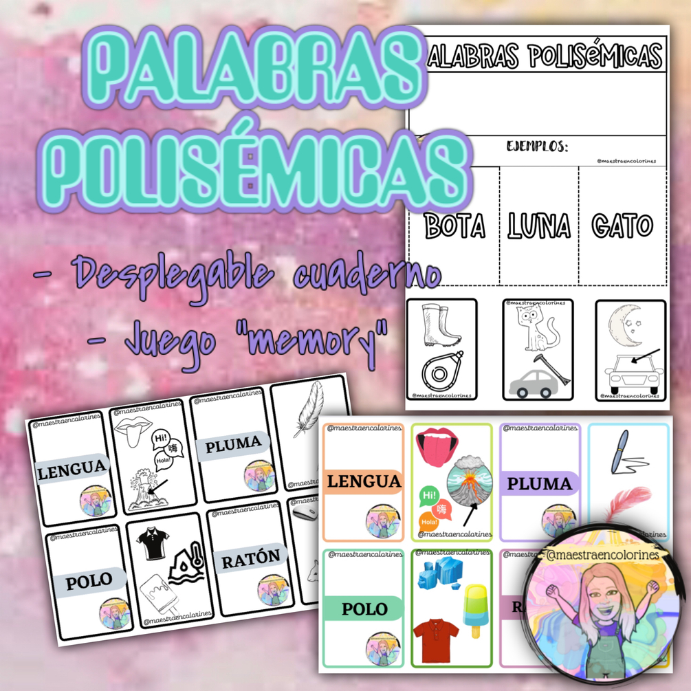 Palabras polisémicas: juego+ficha desplegable